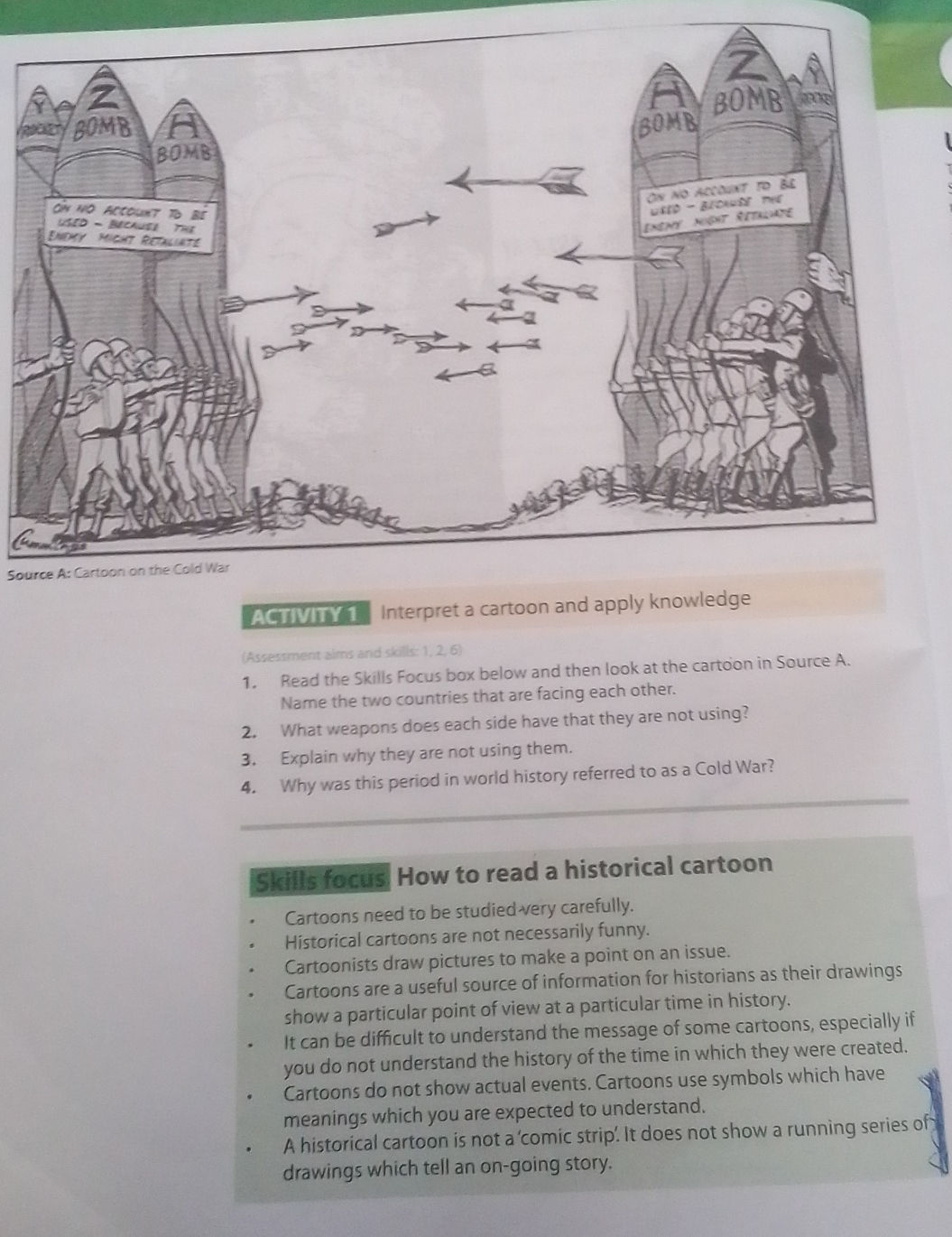 ACTIVITY 1 Interpret a cartoon and apply | StudyX