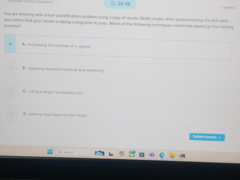 You are working with a text classification | StudyX