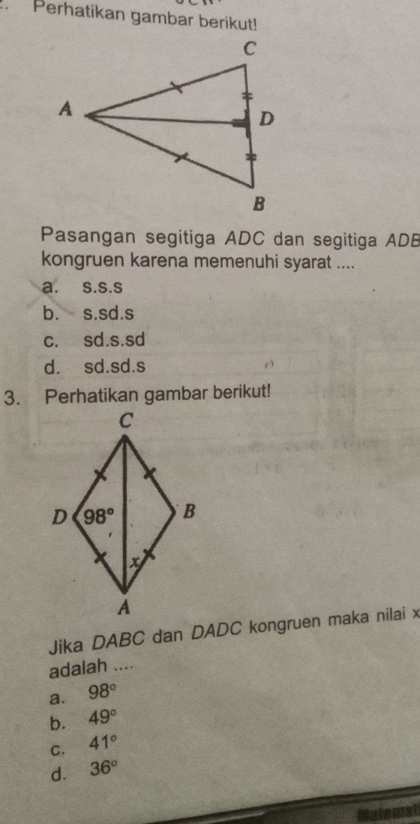 Perhatikan gambar berikut! Pasangan | StudyX