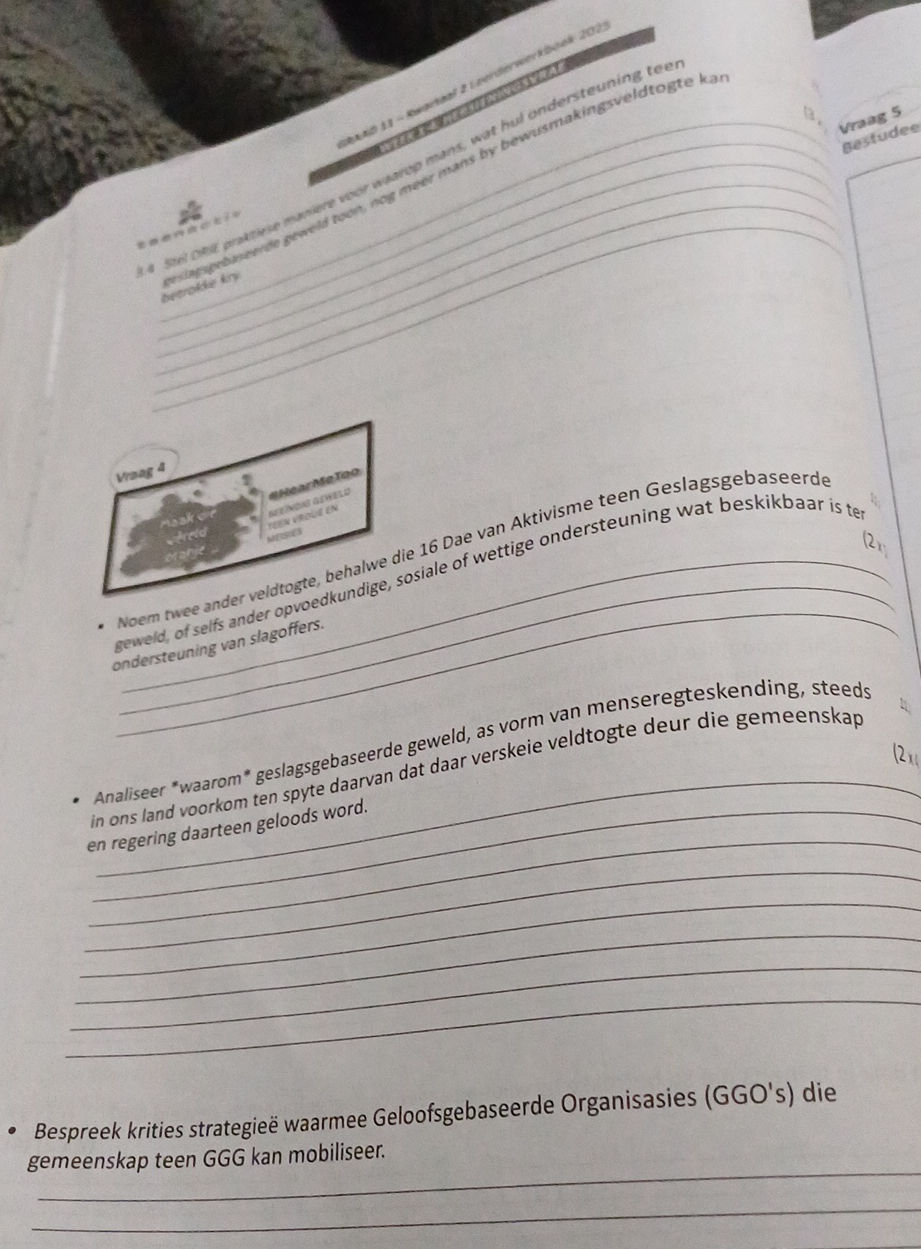 Noem twee ander veldtogte, behalwe die 16 | StudyX