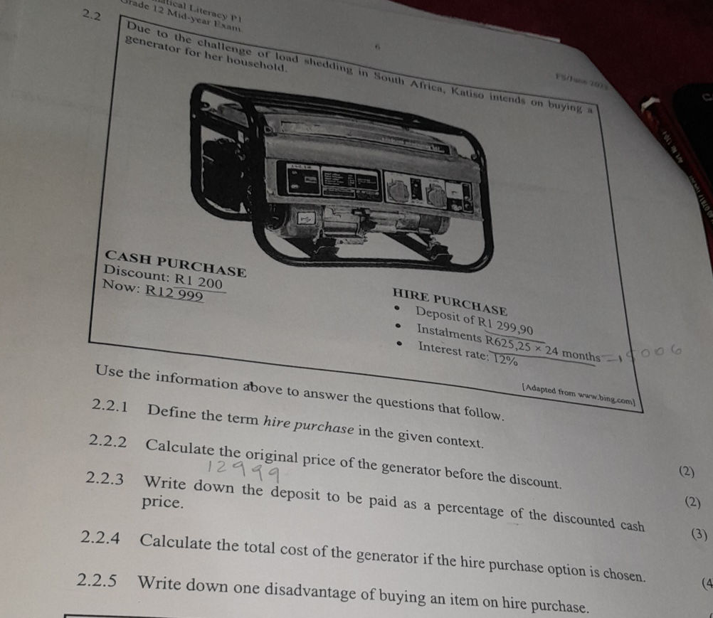 Due to the challenge of load shedding in | StudyX
