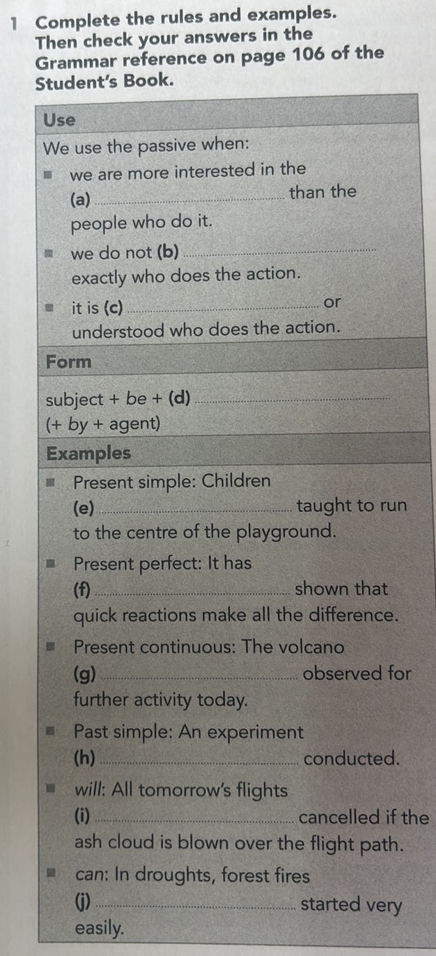 1 Complete the rules and examples. Then | StudyX