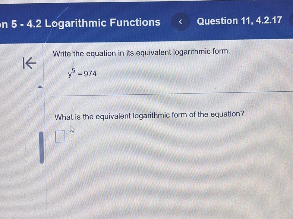 Write the equation in its equivalent | StudyX