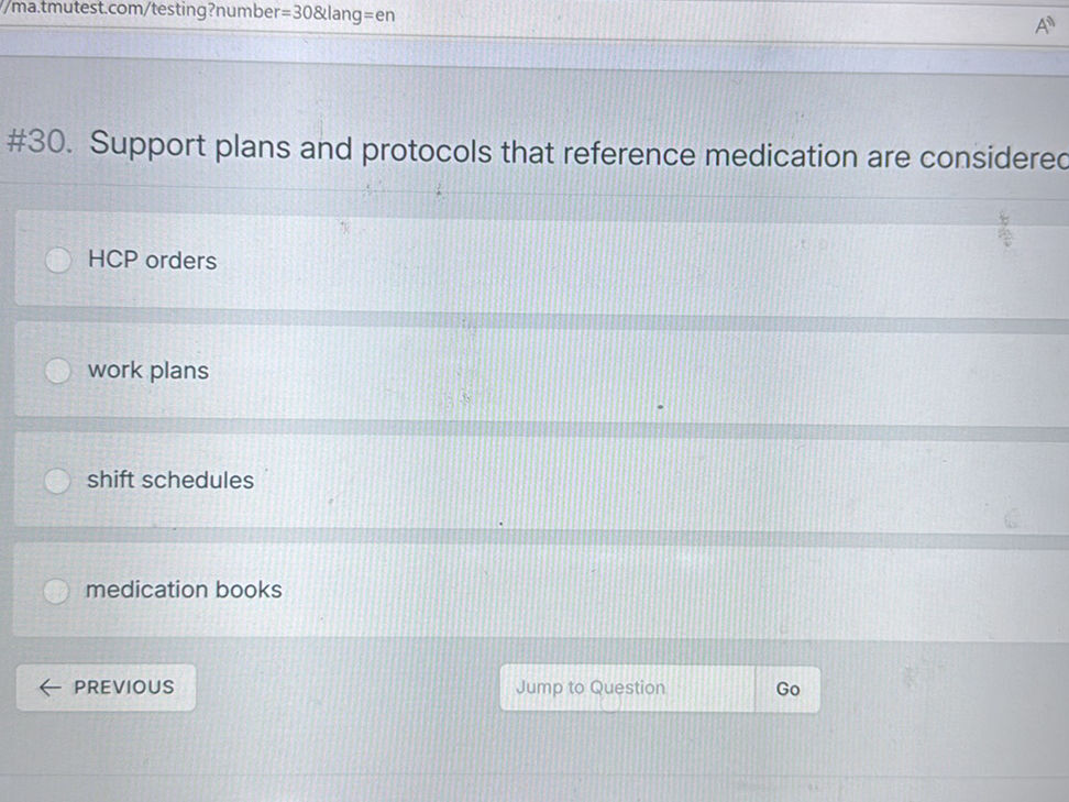 #30. Support plans and protocols that | StudyX