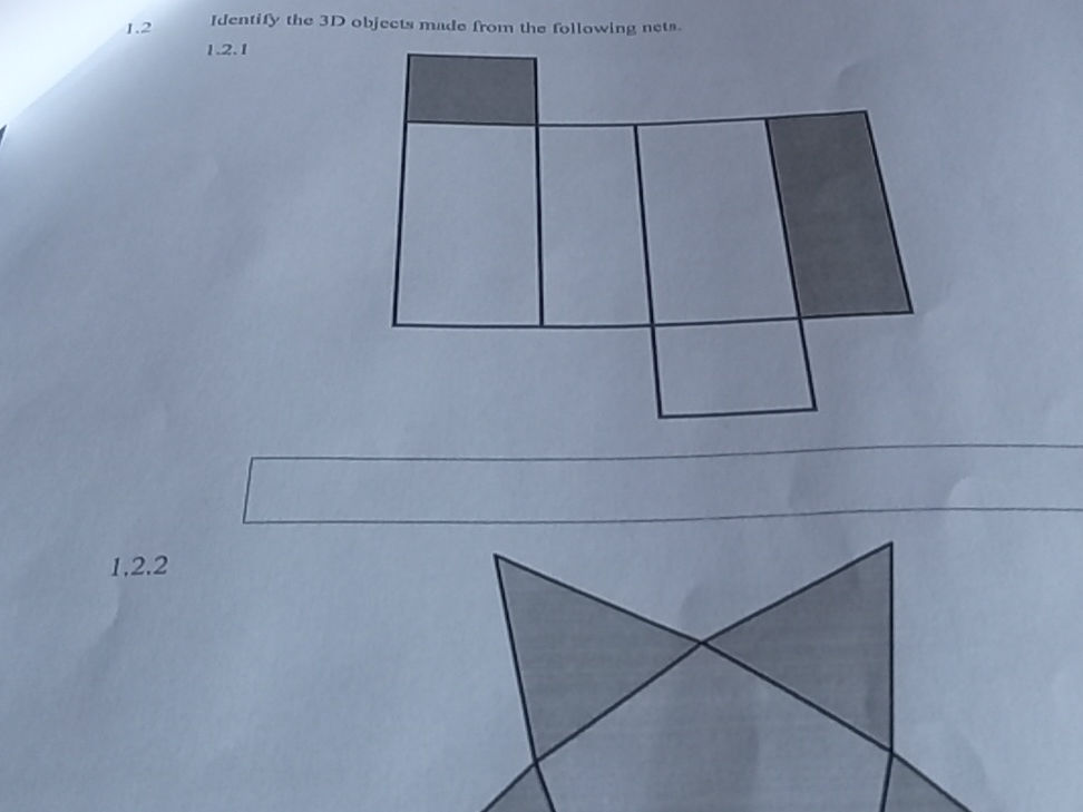 Identify the 3D objects made from the | StudyX