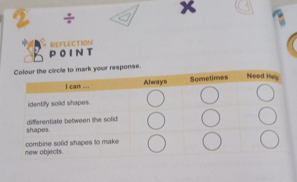 Colour the circle to mark your response. | | StudyX