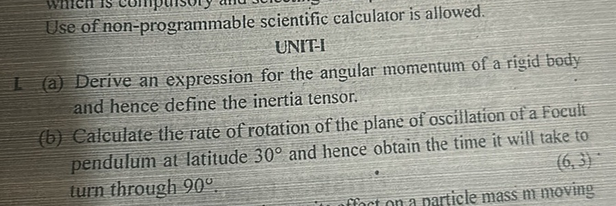I (a) Derive an expression for the angular | StudyX