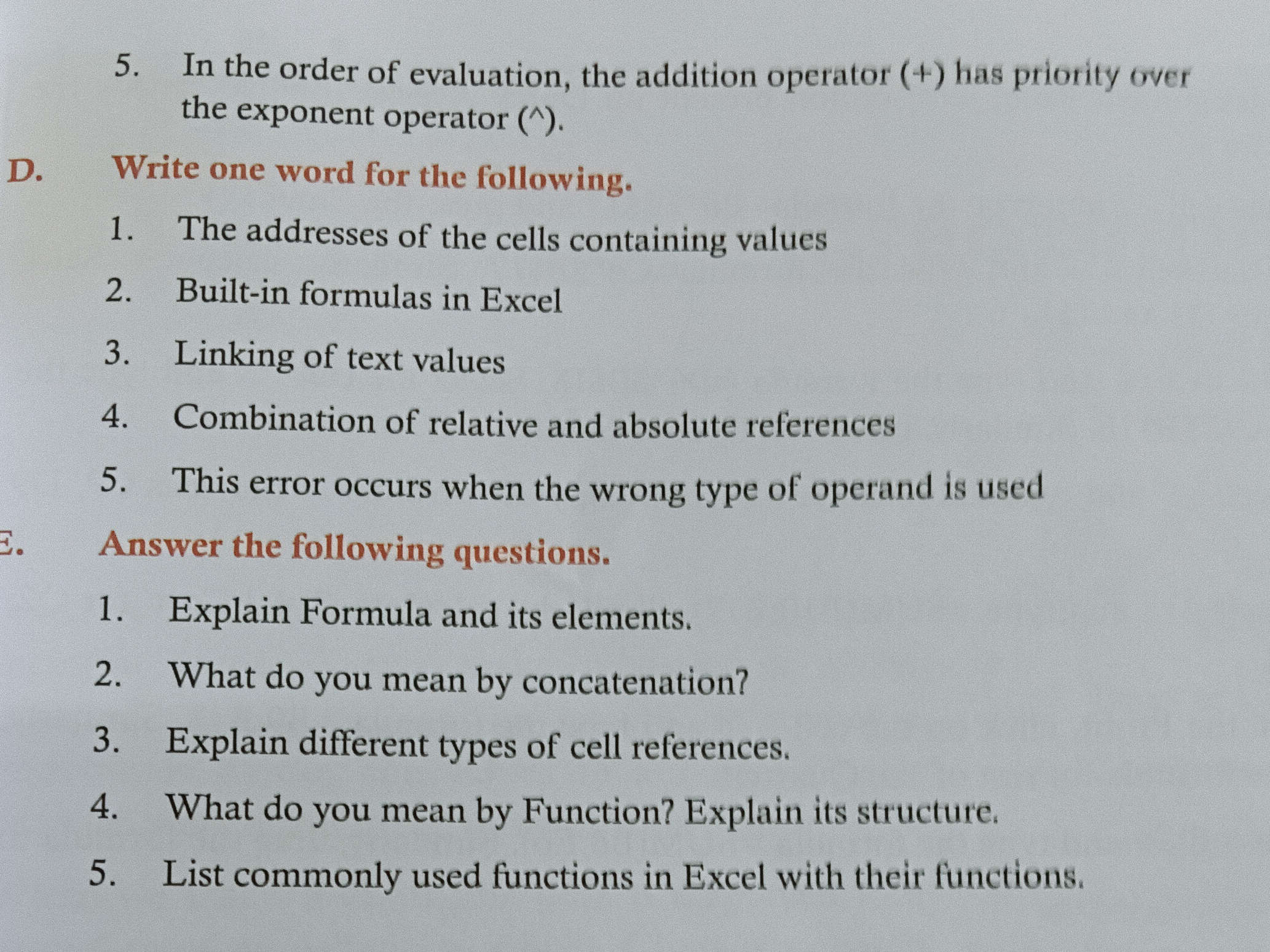 5. In the order of evaluation, the addition | StudyX