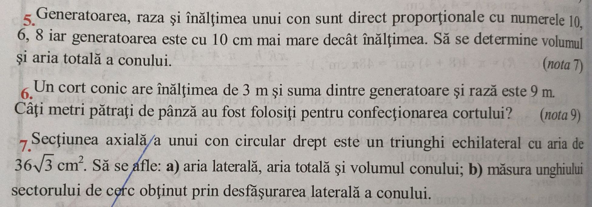 5. Generatoarea, raza și înălțimea unui con | StudyX
