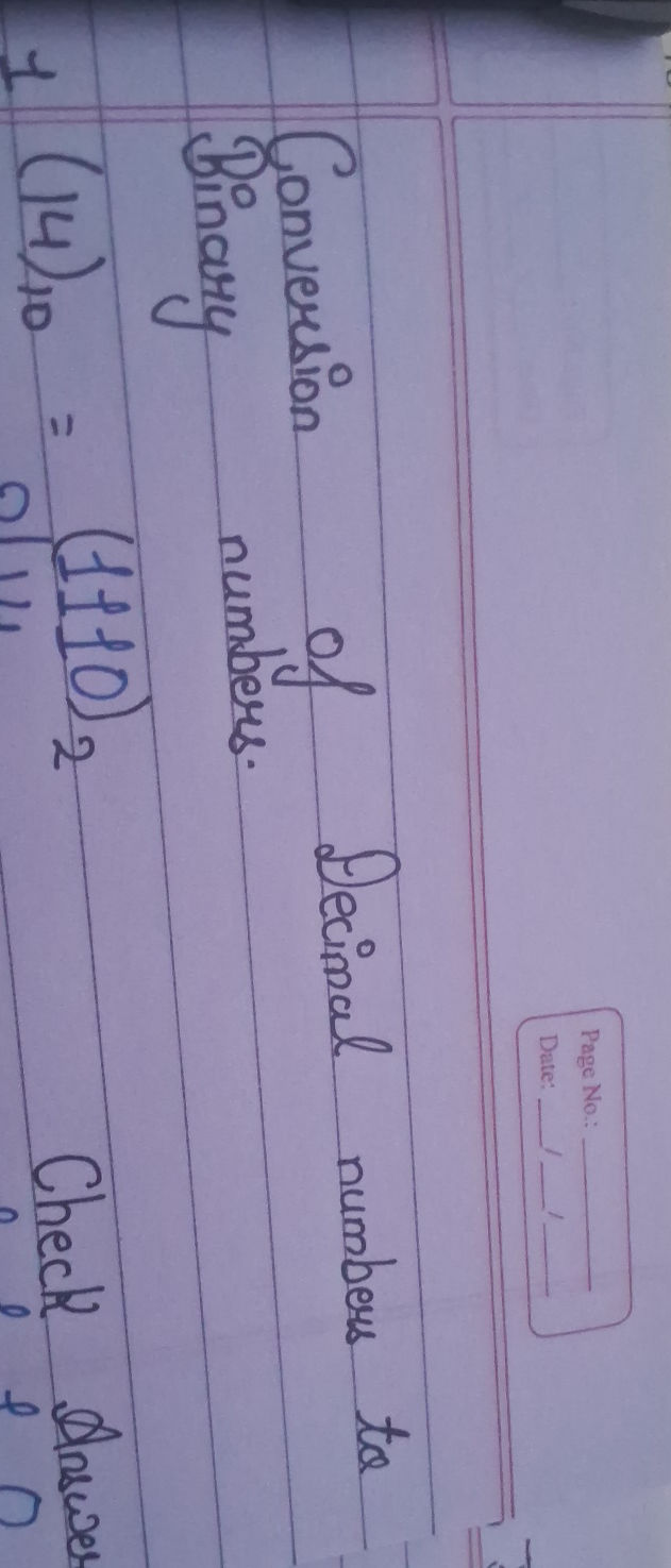 Conversion of Decimal numbers to Binary | StudyX