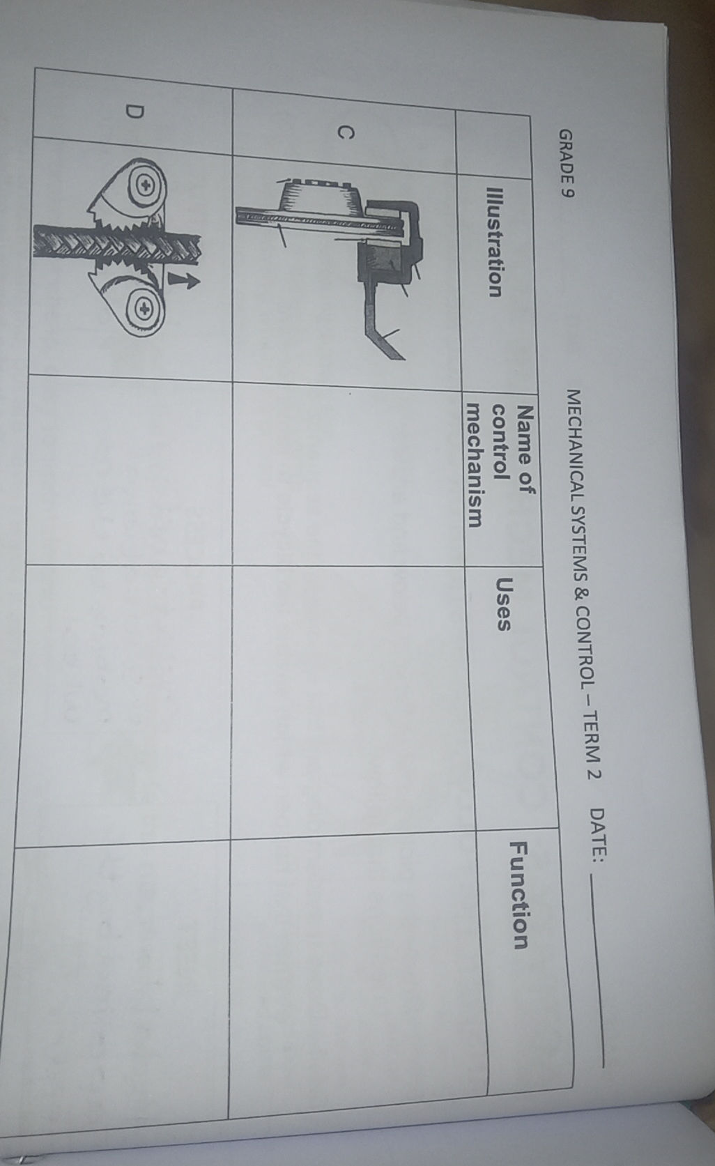MECHANICAL SYSTEMS CONTROL - TERM 2 | | StudyX