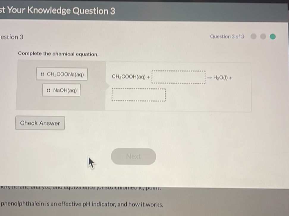 Complete the chemical equation. | StudyX