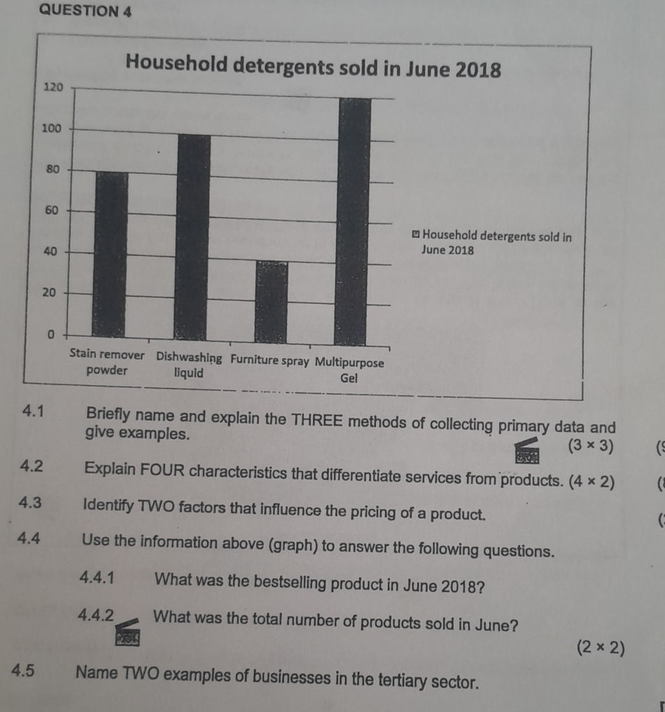 4.1 Briefly name and explain the THREE | StudyX