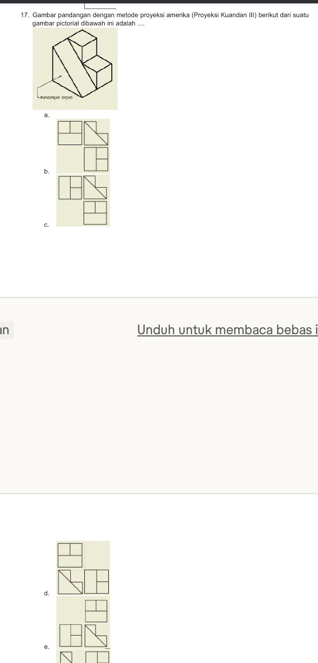 17. Gambar pandangan dengan metode proyeksi | StudyX