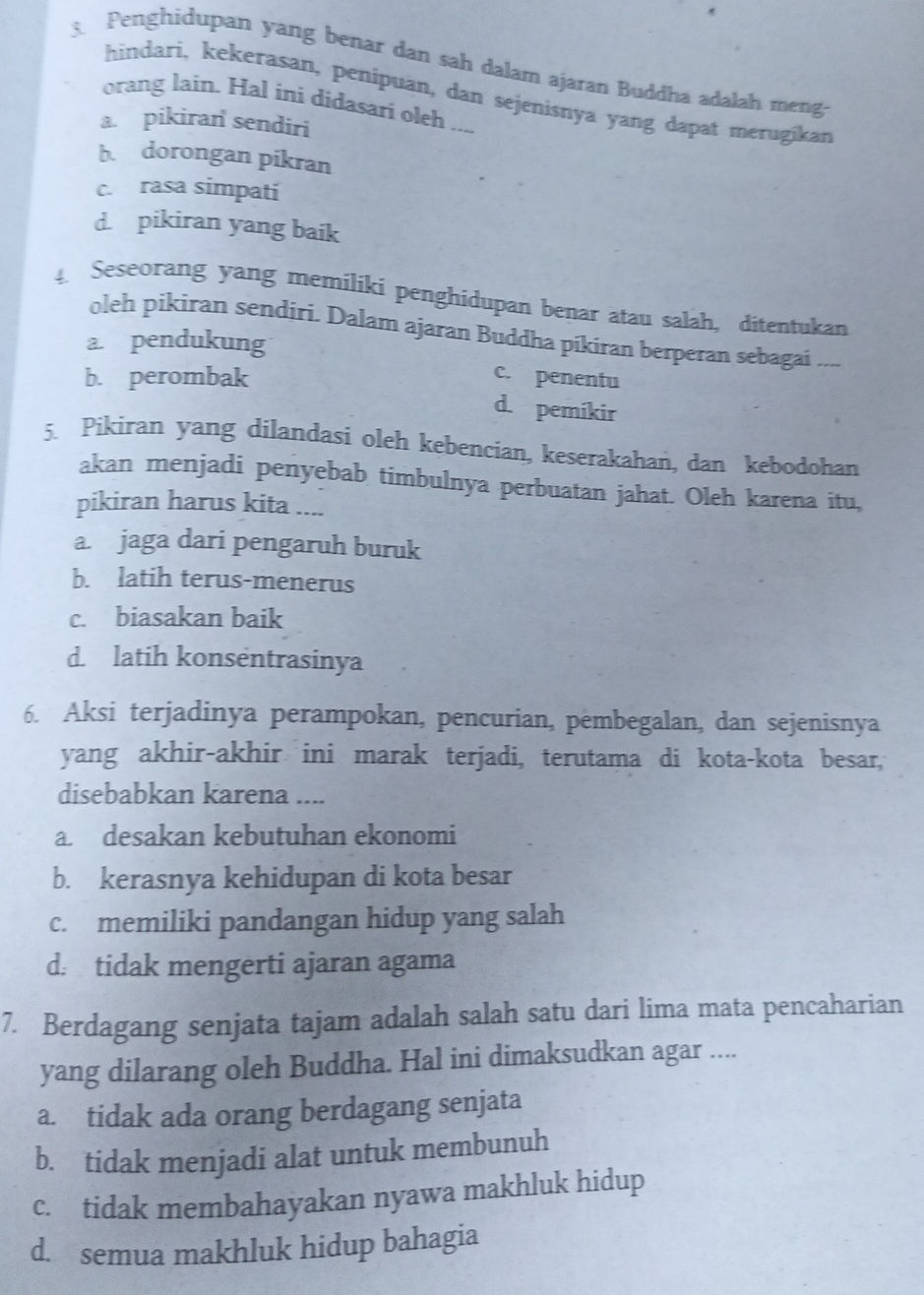 5. Penghidupan yang benar dan sah dalam | StudyX