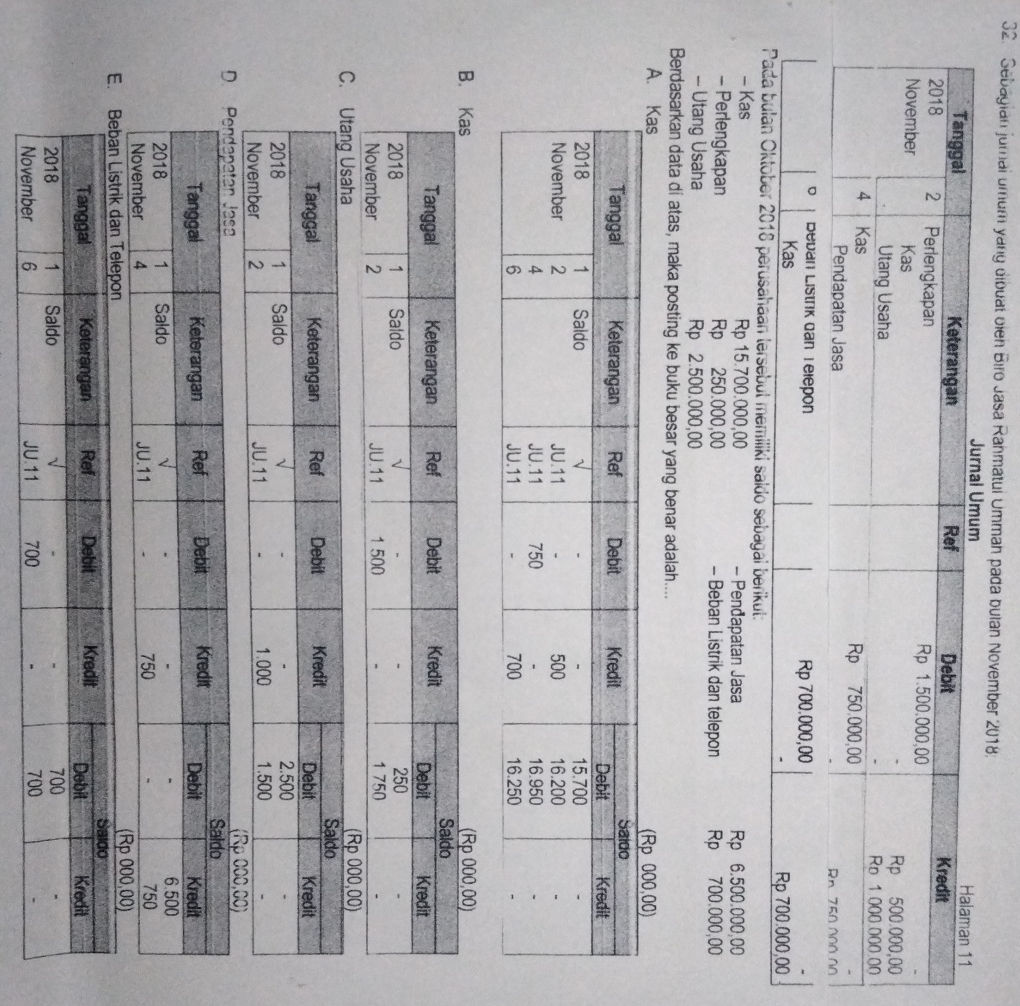 Berdasarkan data di atas, maka posting ke | StudyX