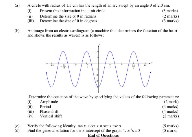 (a) A circle with radius of 1.5 cm has the | StudyX