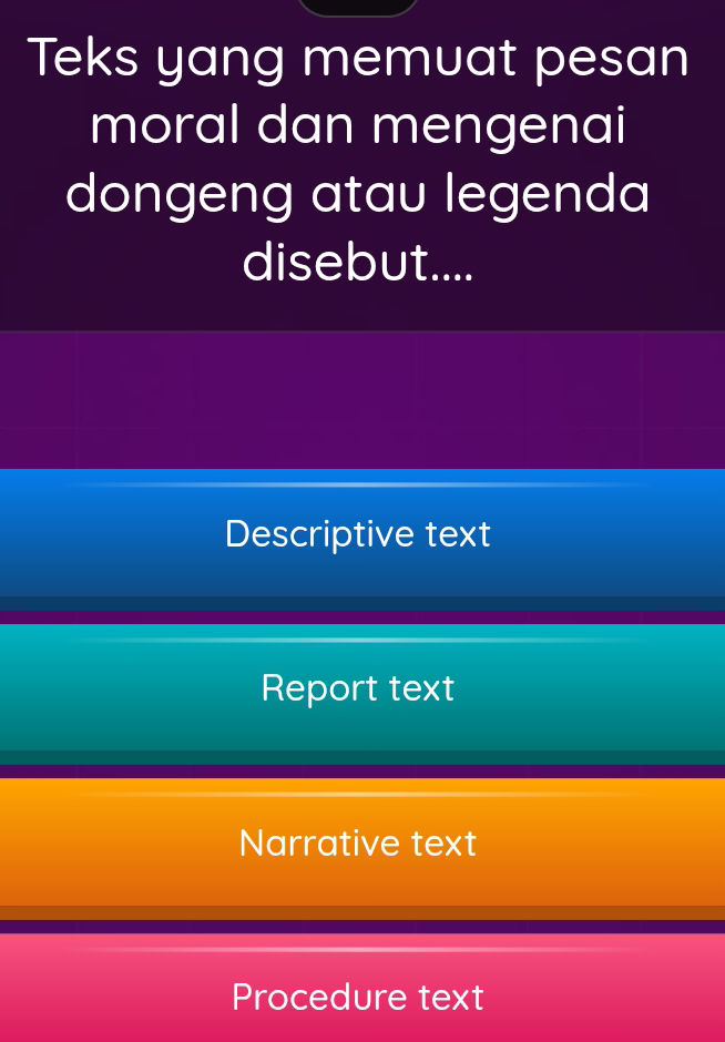 Teks yang memuat pesan moral dan mengenai | StudyX