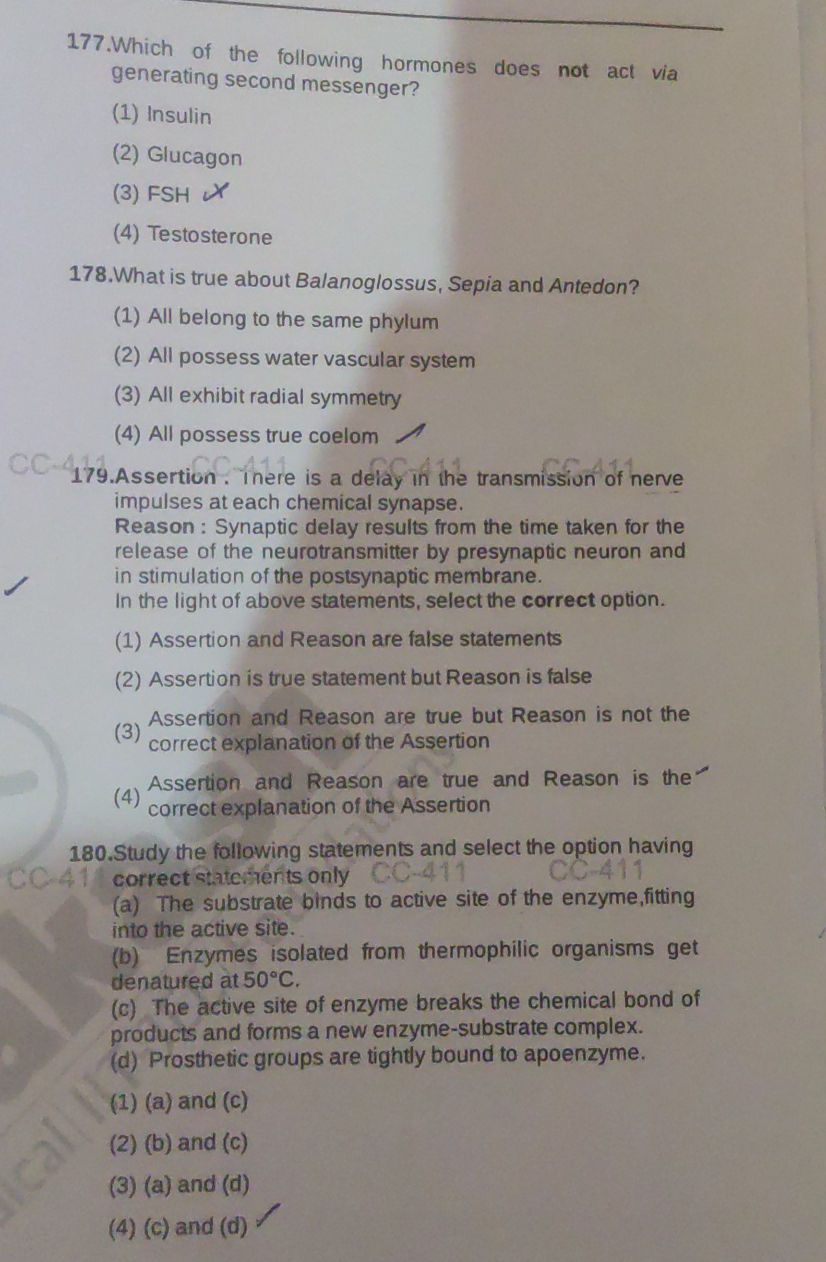 177. Which of the following hormones does | StudyX