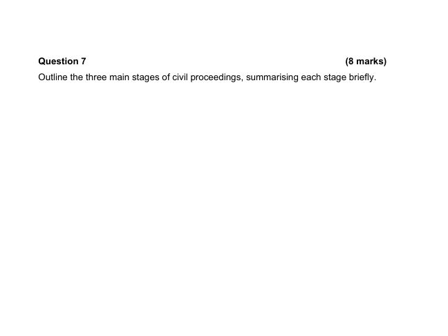 Question 7 Outline the three main stages of | StudyX