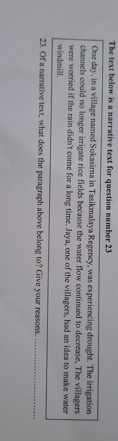 The text below is a narrative text for | StudyX