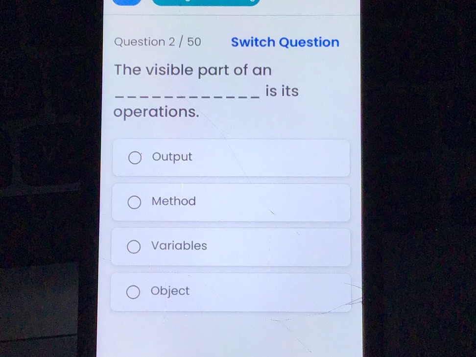 The visible part of an ______ is its | StudyX