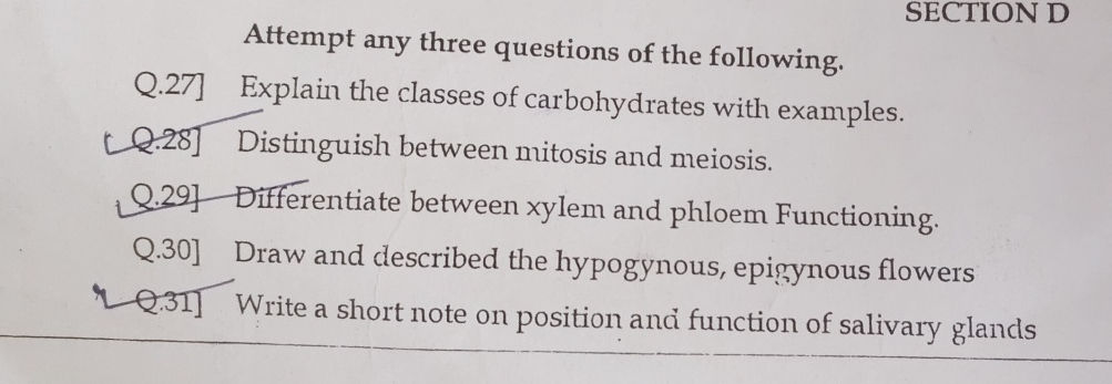 Attempt any three questions of the | StudyX