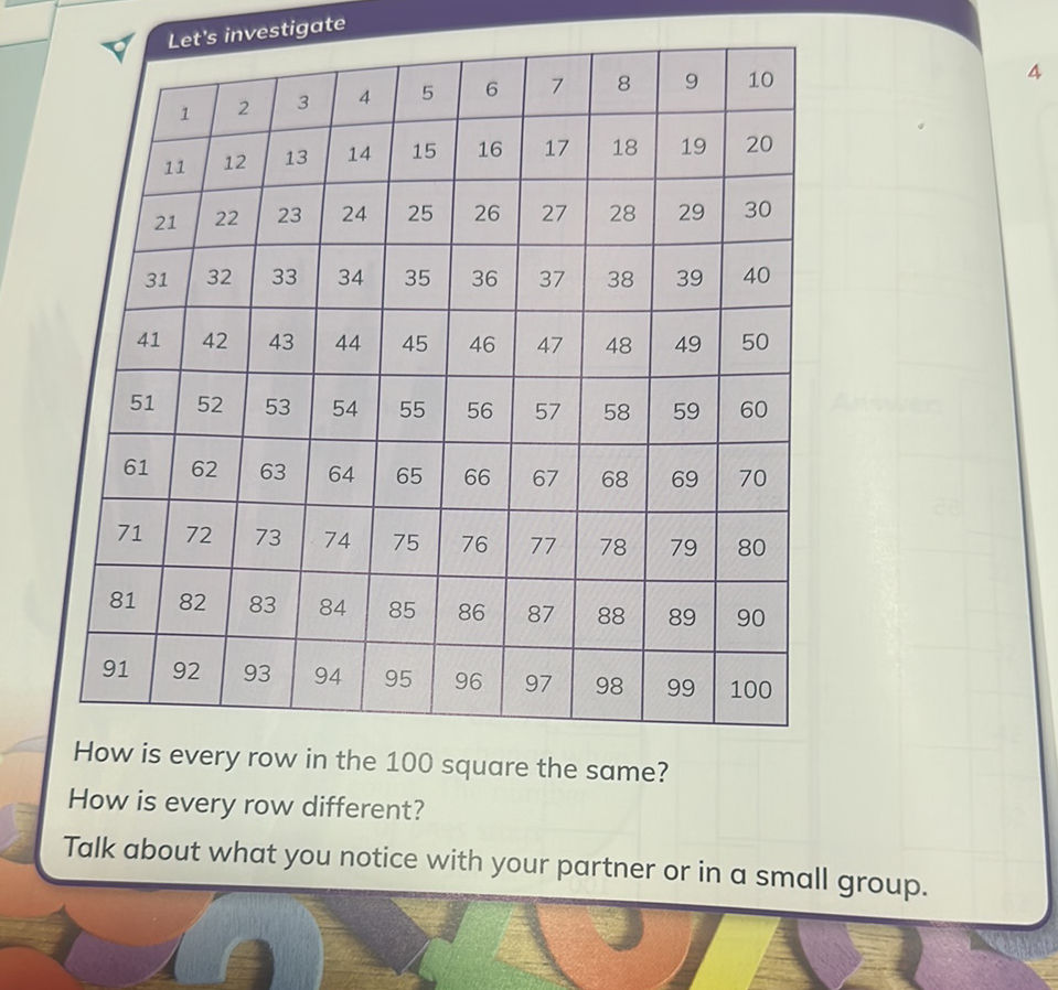 Here is a 10x10 grid of numbers: | 1 | 2 | StudyX