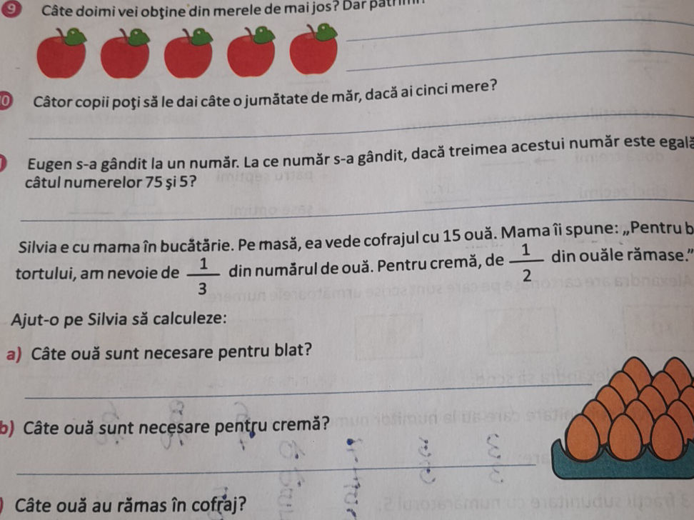 9 Câte doimi vei obține din merele de mai | StudyX