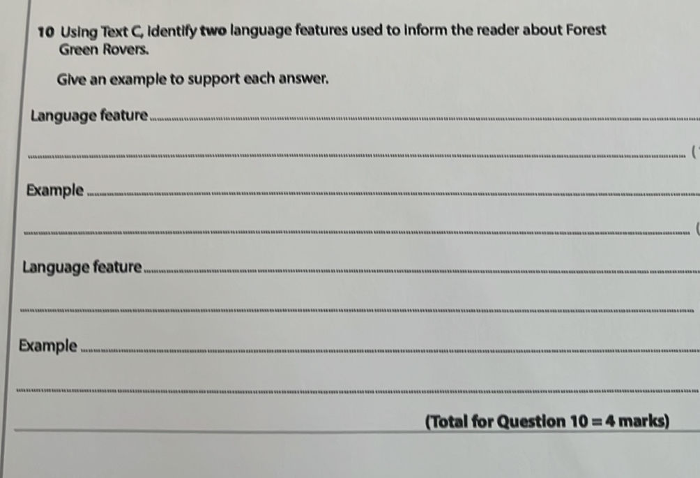 10 Using Text C, Identify two language | StudyX