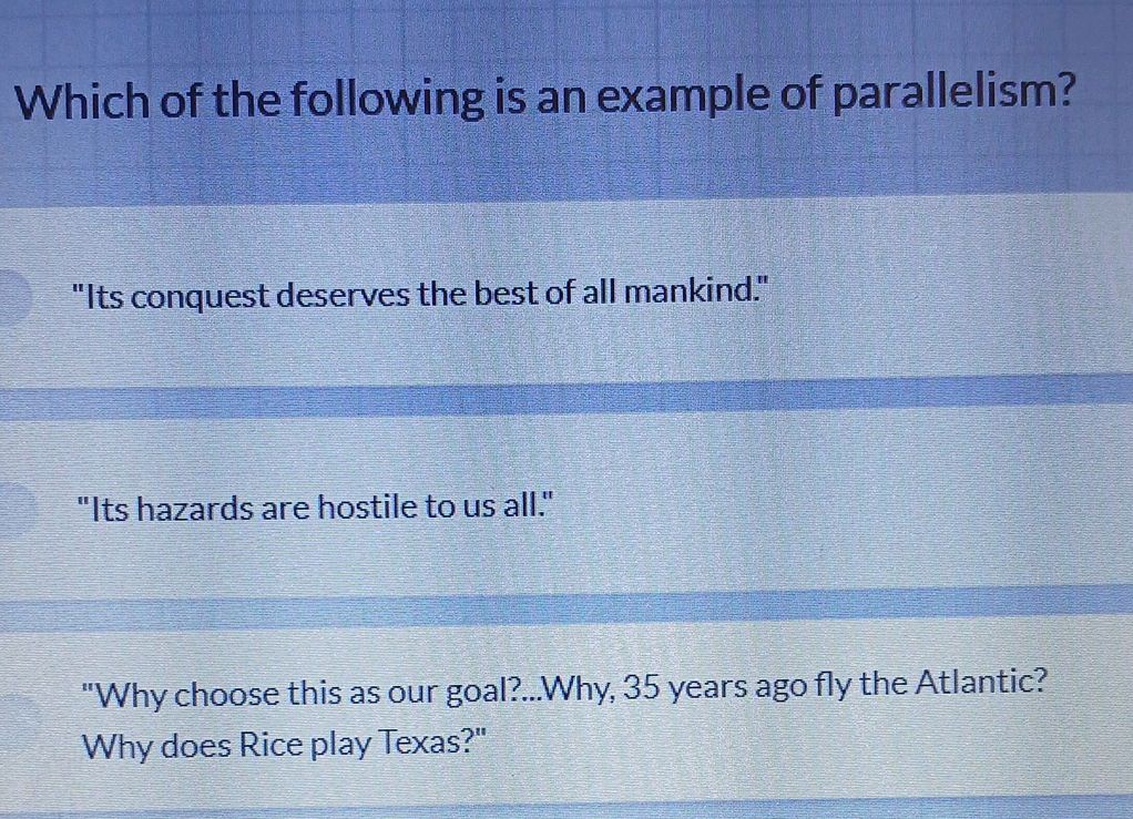 Which of the following is an example of | StudyX