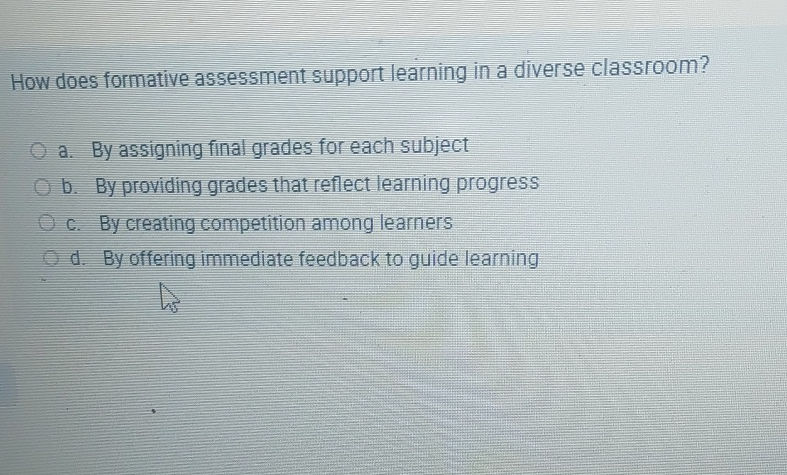 How does formative assessment support | StudyX