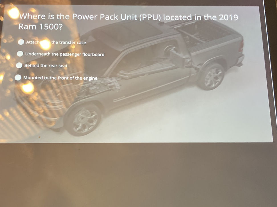 Where is the Power Pack Unit (PPU) located | StudyX