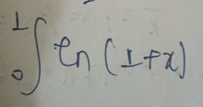 Calculate the definite integral of ln(1+x) | StudyX