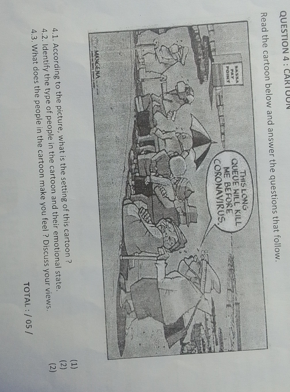 Read the cartoon below and answer the | StudyX