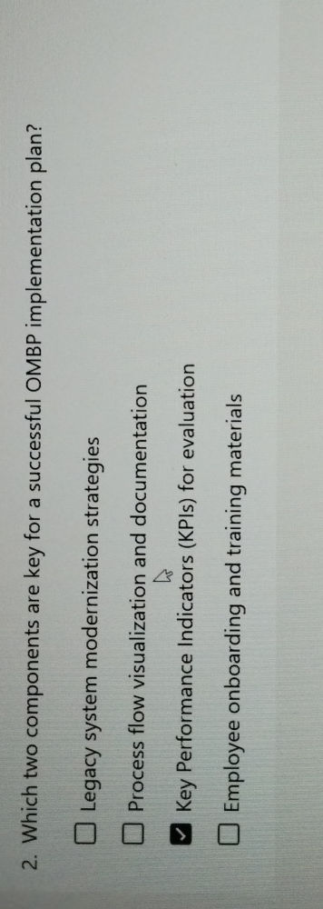 2. Which two components are key for a | StudyX