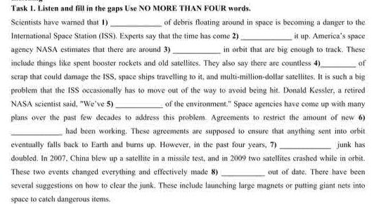 Task 1. Listen and fill in the gaps Use NO | StudyX
