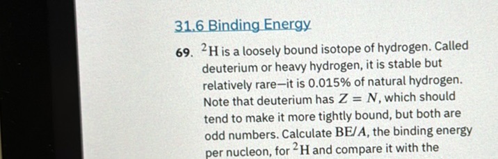 Calculate BE/A, the binding energy per | StudyX
