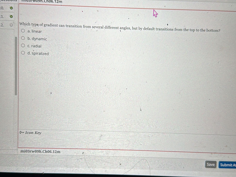 Which type of gradient can transition from | StudyX