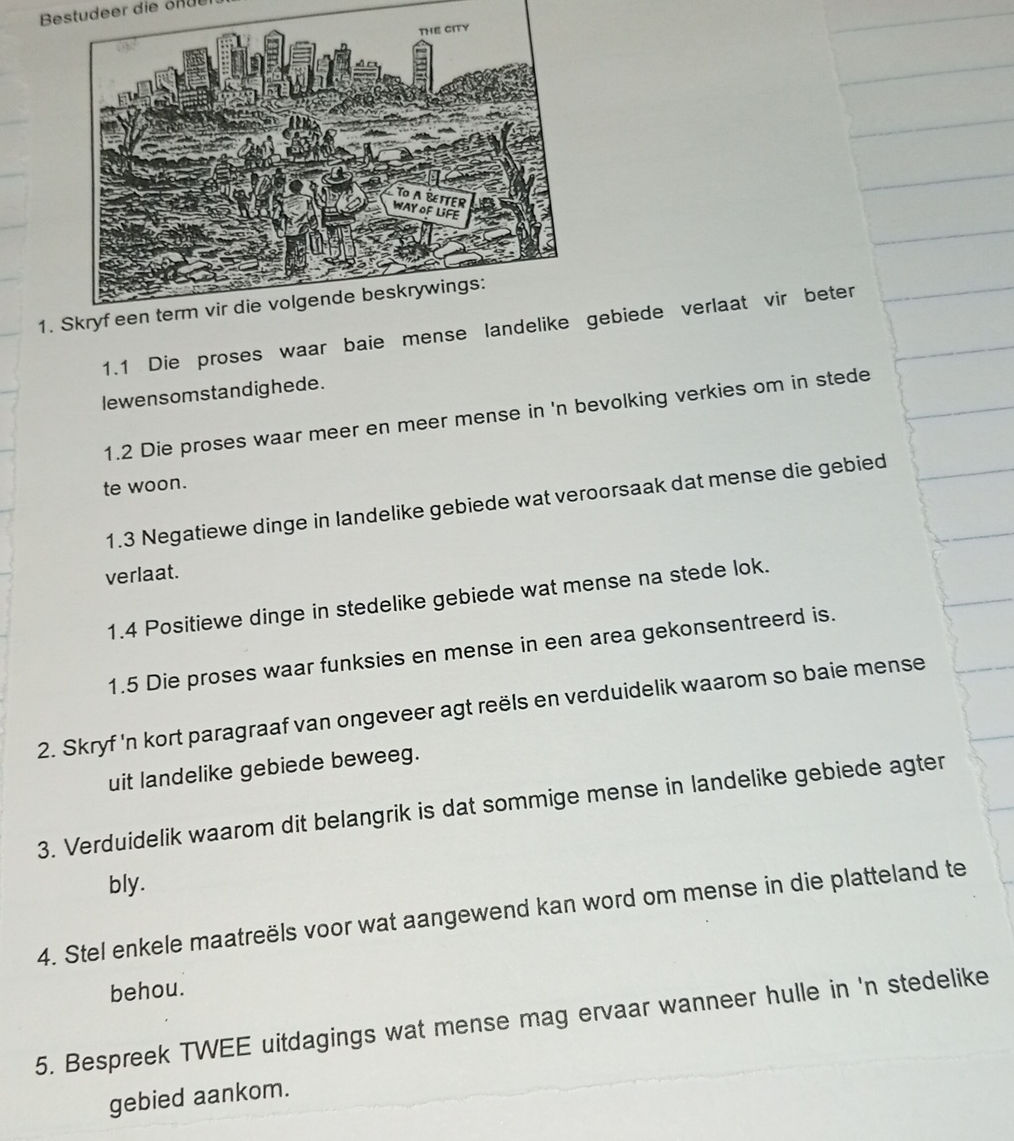 1. Skryf een term vir die volgende | StudyX