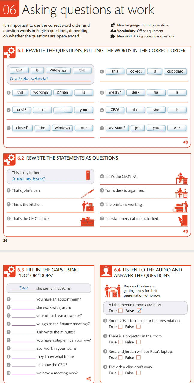 6.1 REWRITE THE QUESTIONS, PUTTING THE WORDS | StudyX