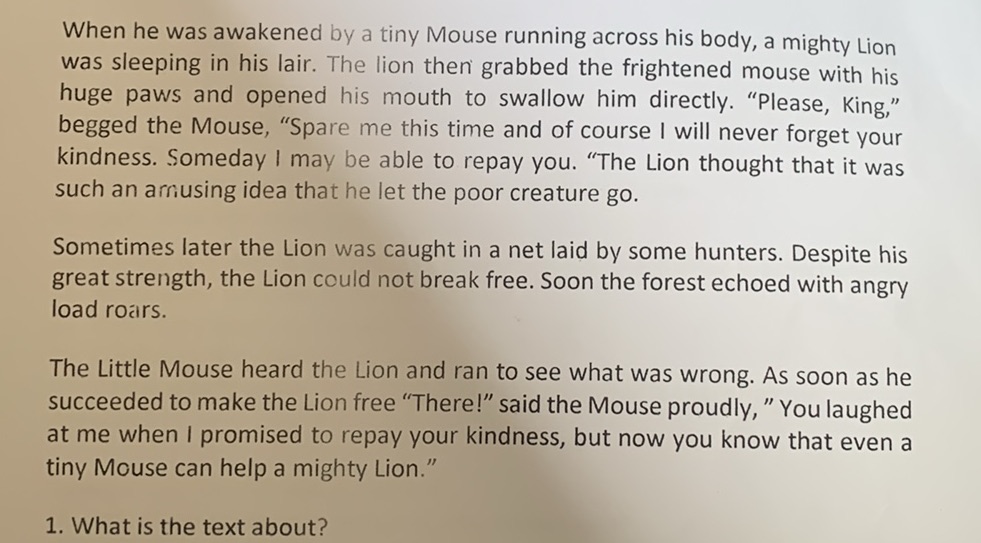 When he was awakened by a tiny Mouse running | StudyX