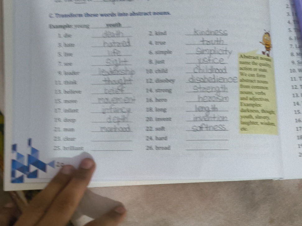 C. Transform these words into abstract | StudyX