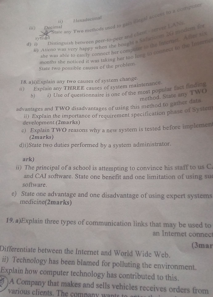 iii) State any Two methods used to gain | StudyX