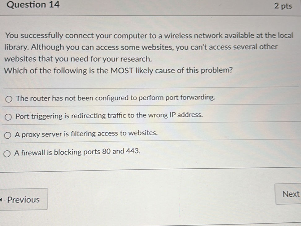 You successfully connect your computer to a | StudyX