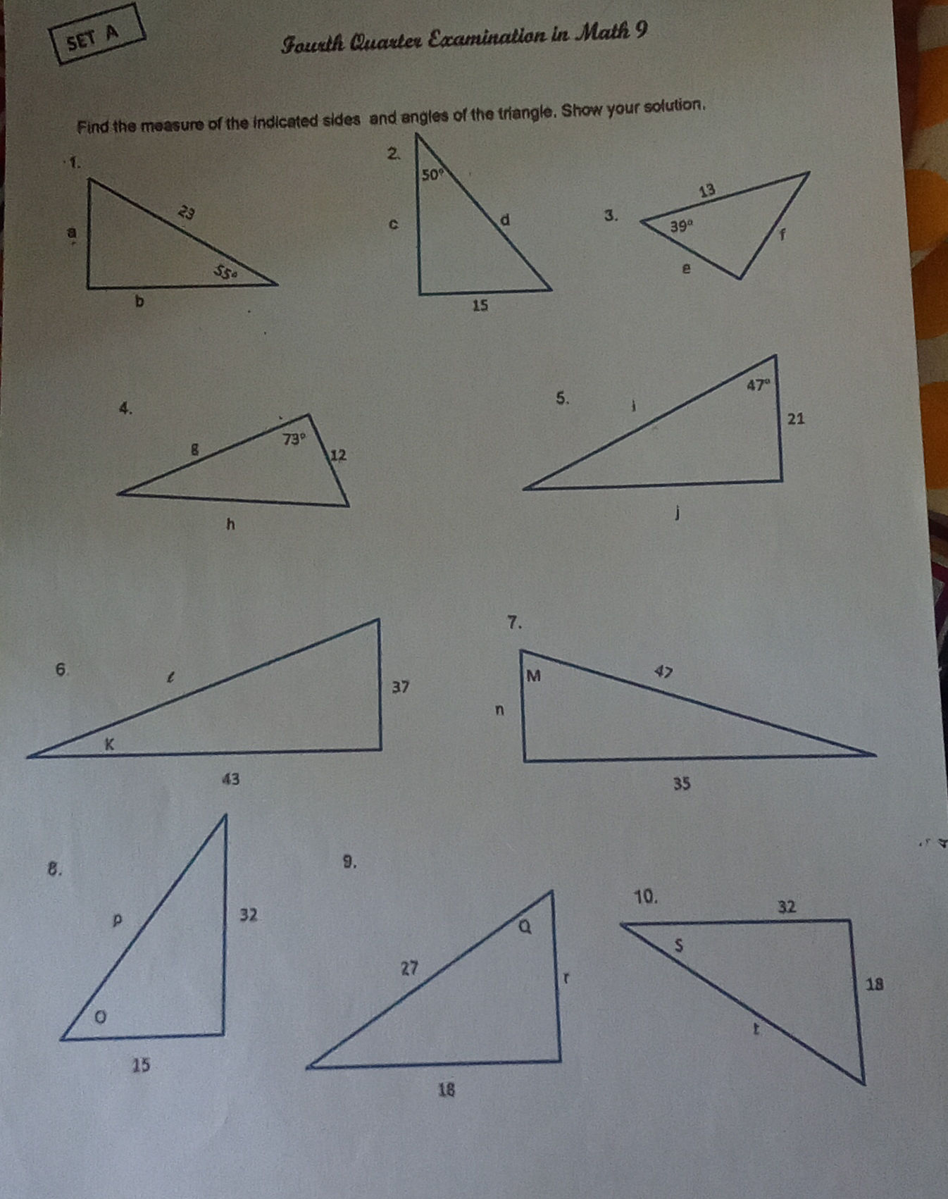 Find the measure of the indicated sides and | StudyX