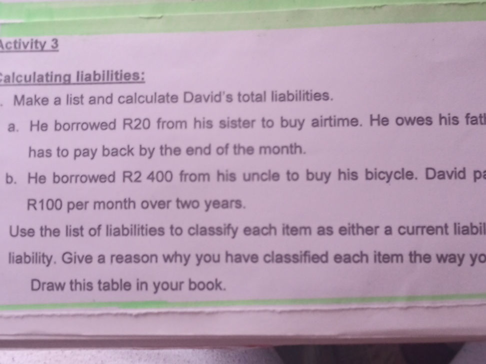 Make a list and calculate David's total | StudyX