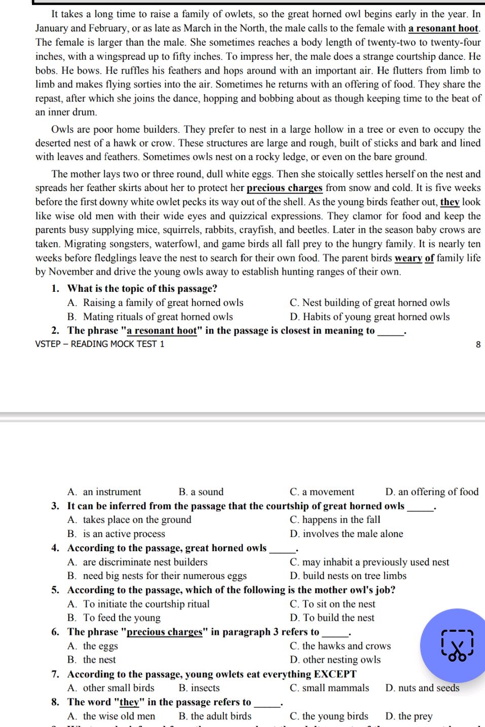 1. What is the topic of this passage? A. | StudyX