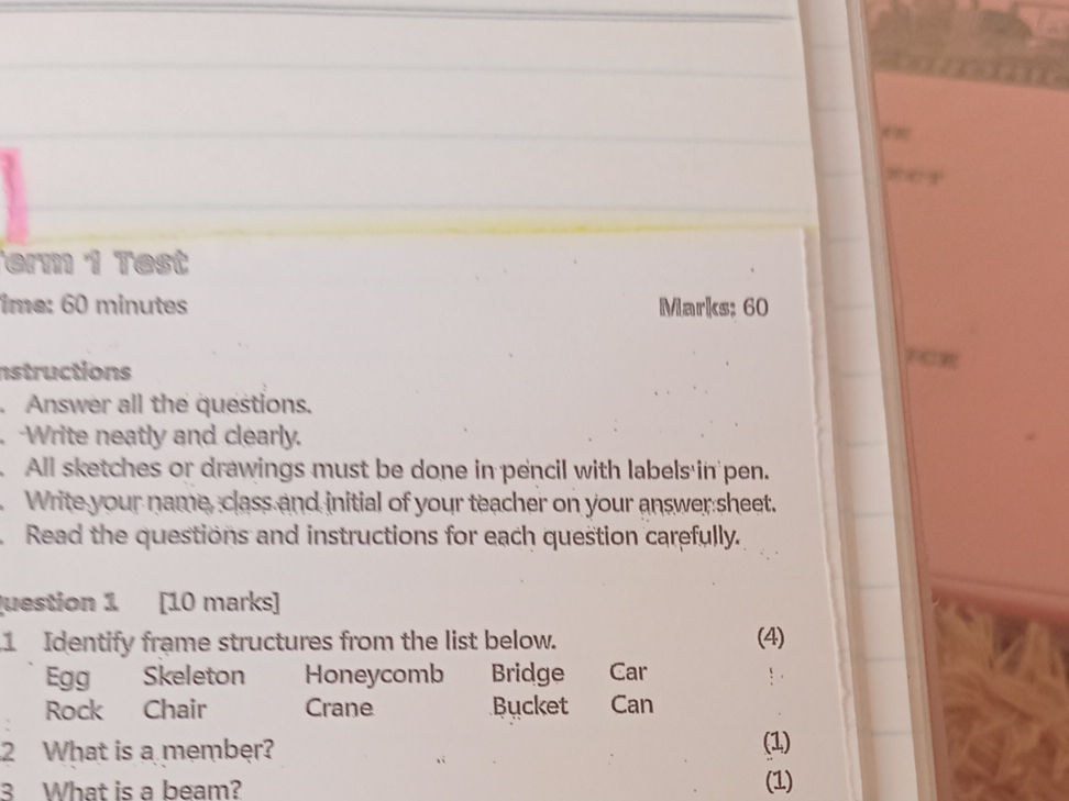 Question 1 [10 marks] 1. Identify frame | StudyX