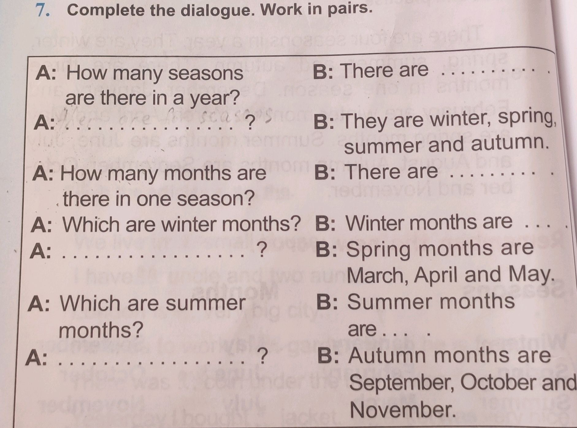 7. Complete the dialogue. Work in pairs. A: | StudyX